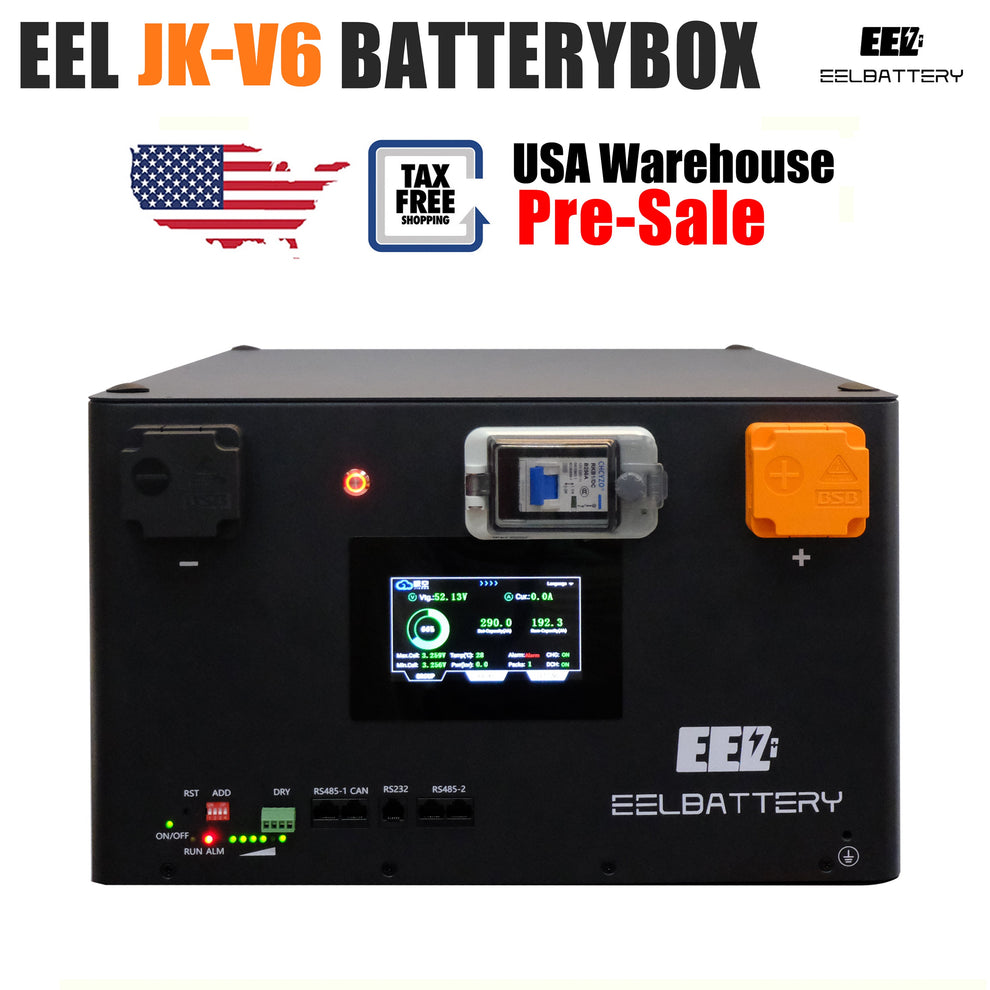 48V Server Rack V6 JK Battery BOX DIY Kit with 200A BMS 2A Active ...