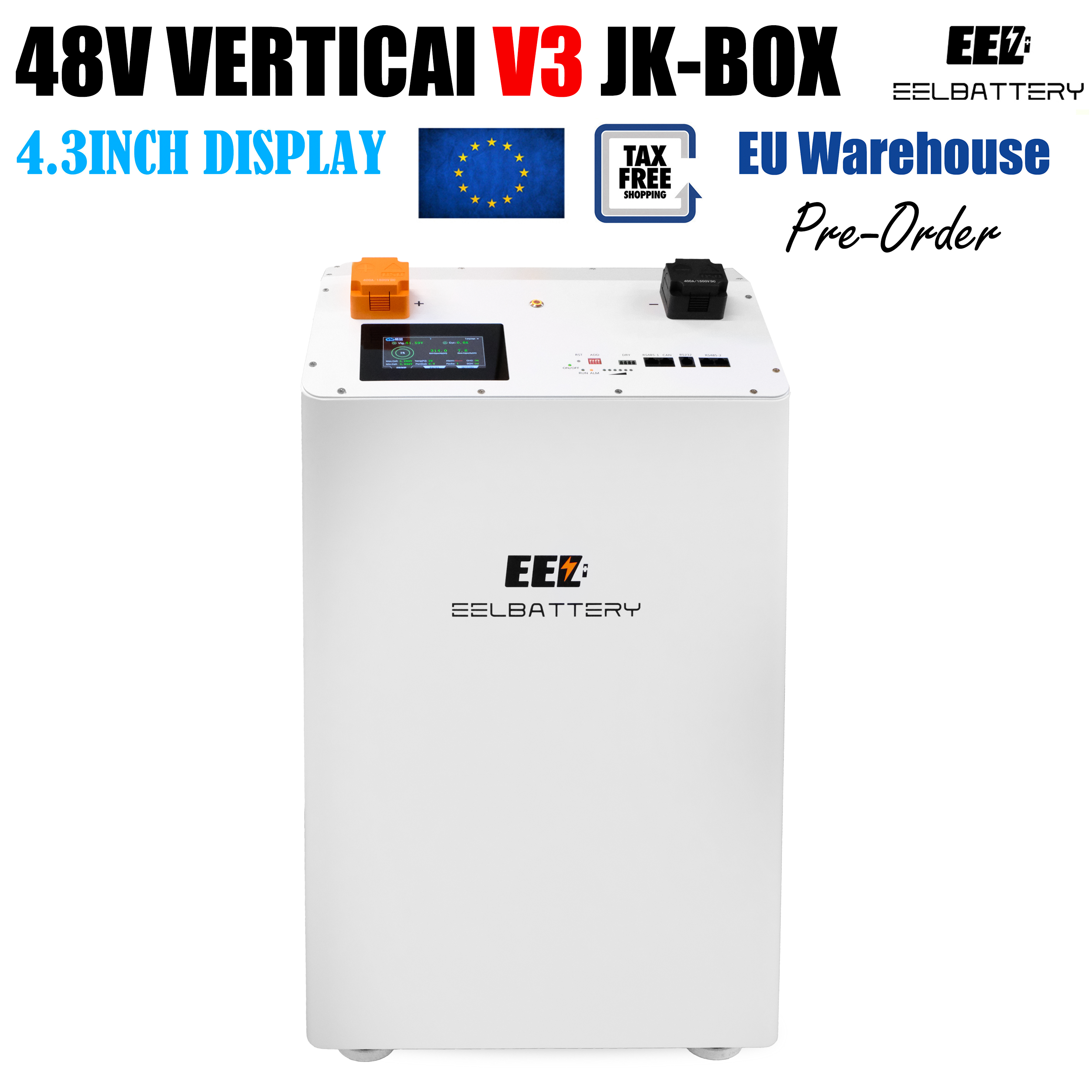 EEL 48V 16S DIY Vertical Standing Box DIY Battery V3 Kits with JK V19 ...